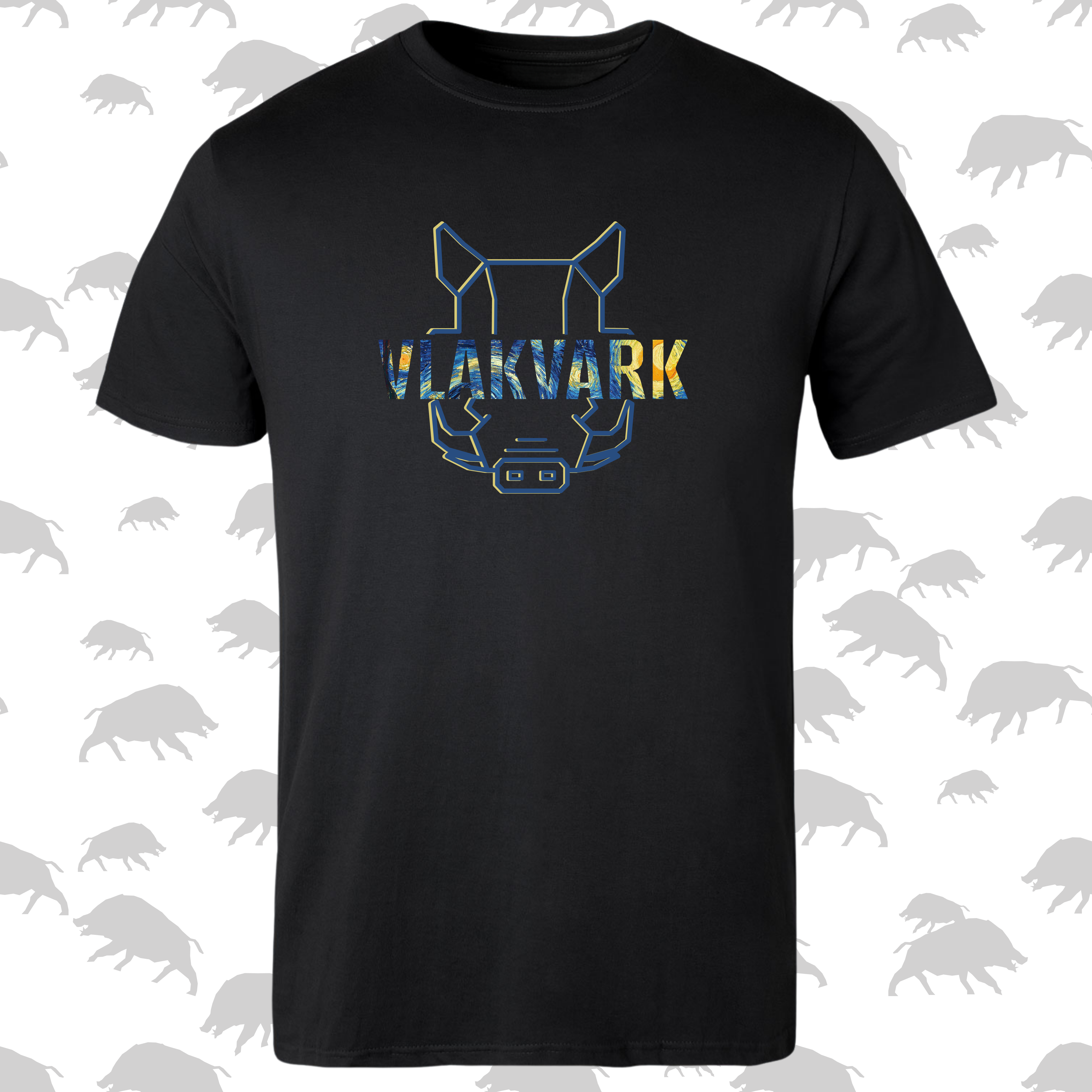 Vlakvark Van Gogh T-Hemp vir Mans – Vlakvark SA
